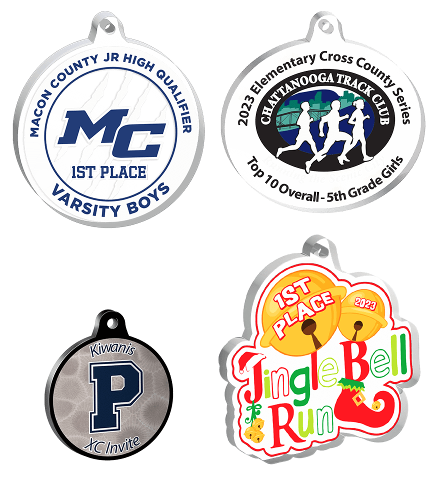 Track and Field Medals Medals Acrylic | Maxwell Medals & Awards