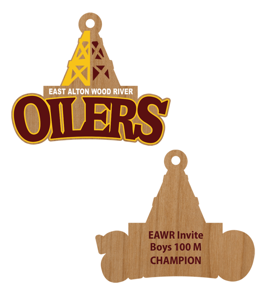 Track and Field Medals Wood | Maxwell Medals & Awards